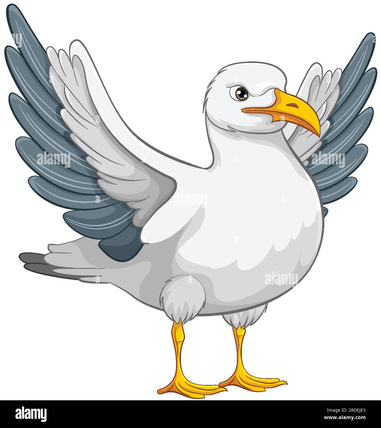 Cartoon Flying Seagull Clip Art