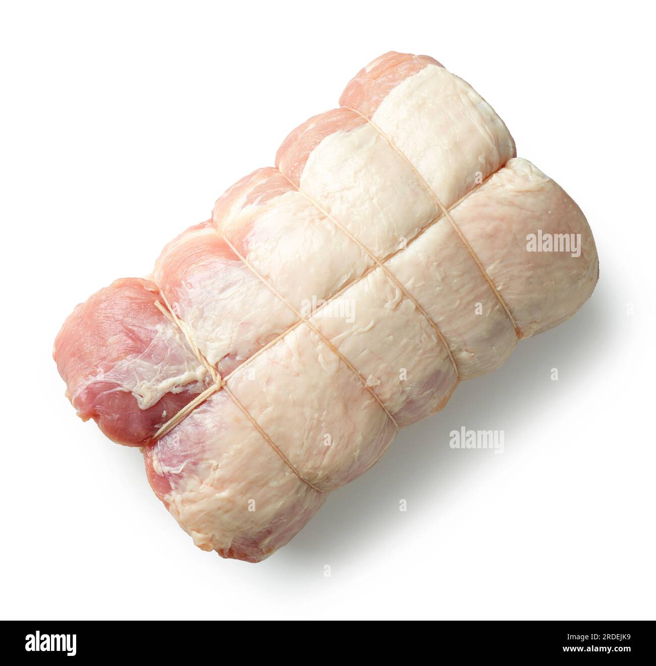 fresh raw pork meat for making roast pork isolated on white background ...