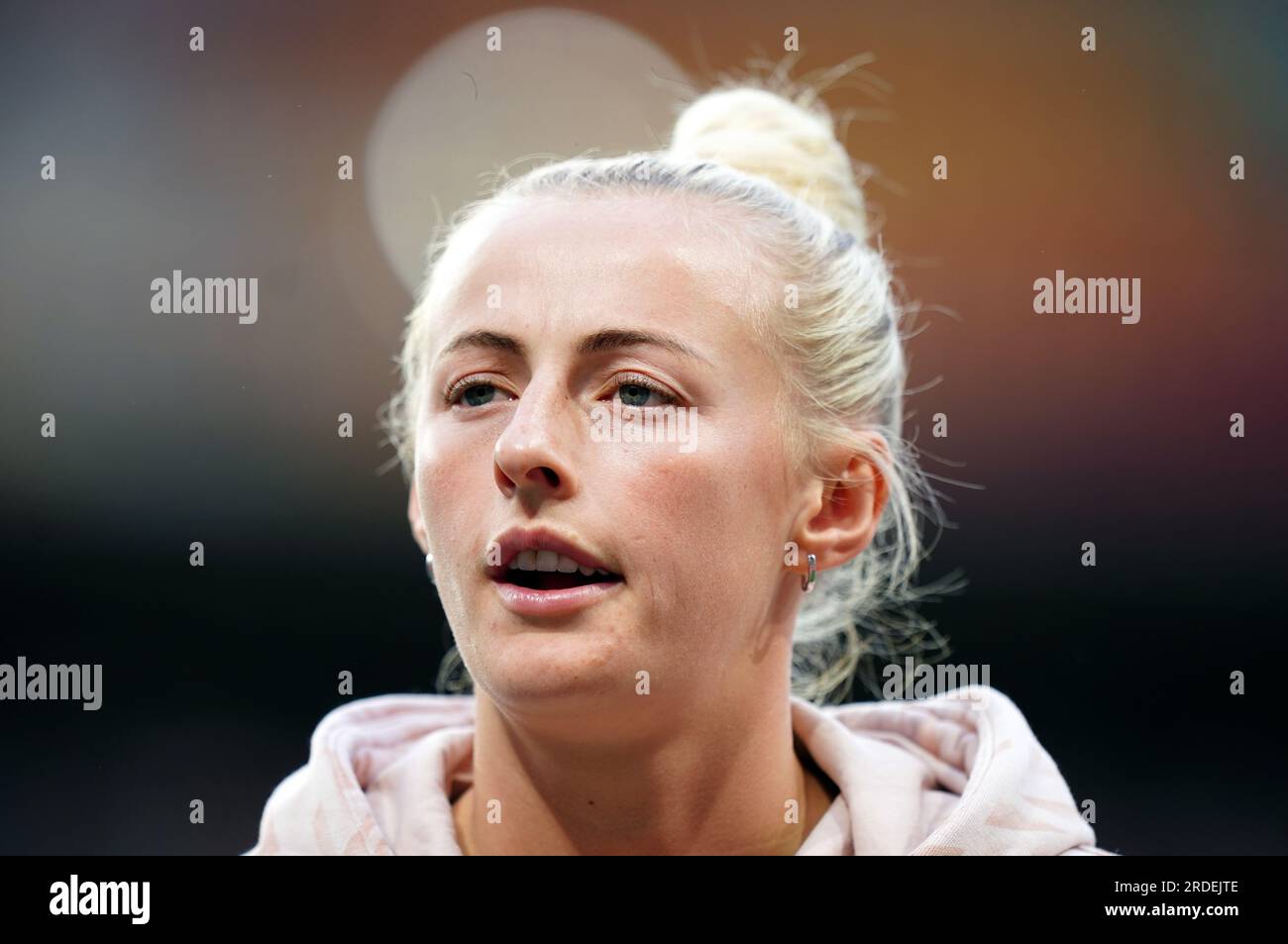 England's Chloe Kelly at the Brisbane Stadium, Australia, following a ...