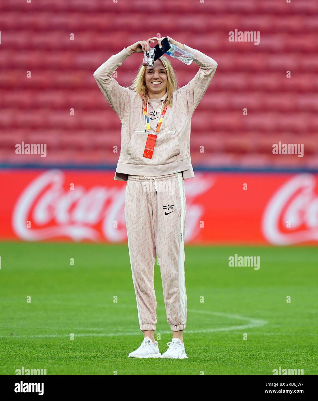 England's Esme Morgan at the Brisbane Stadium, Australia, following a ...