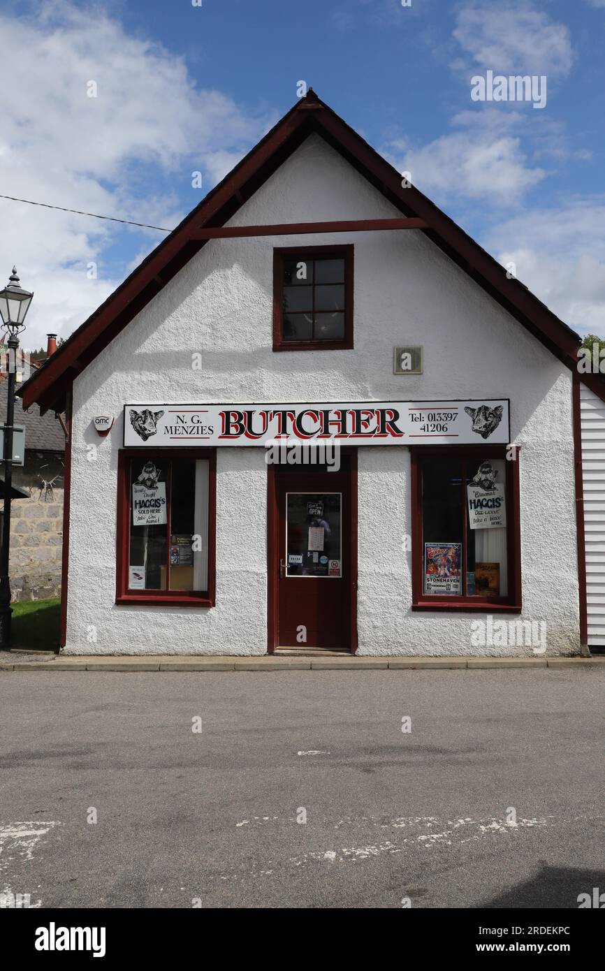 Exterior of Braemar butcher Scotland July 2023 Stock Photo - Alamy