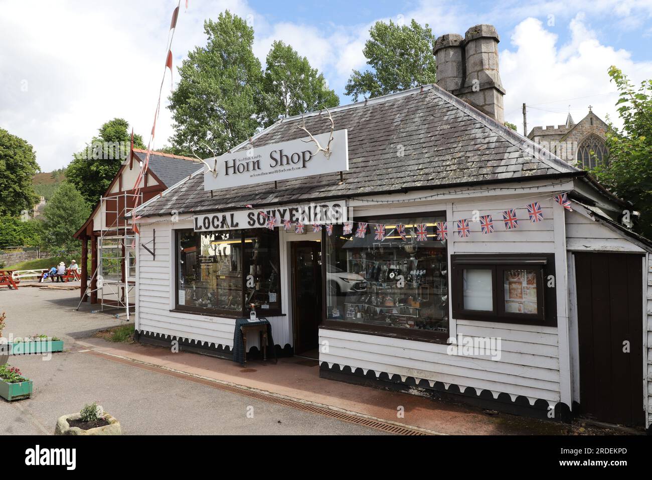 Exterior of Braemar Horn Shop Braemar Scotland July 2023 Stock Photo ...