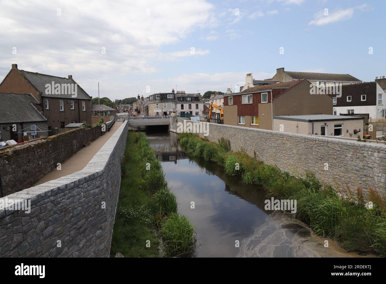 Stonehaven's new flood defences Scotland July 2023 Stock Photo - Alamy