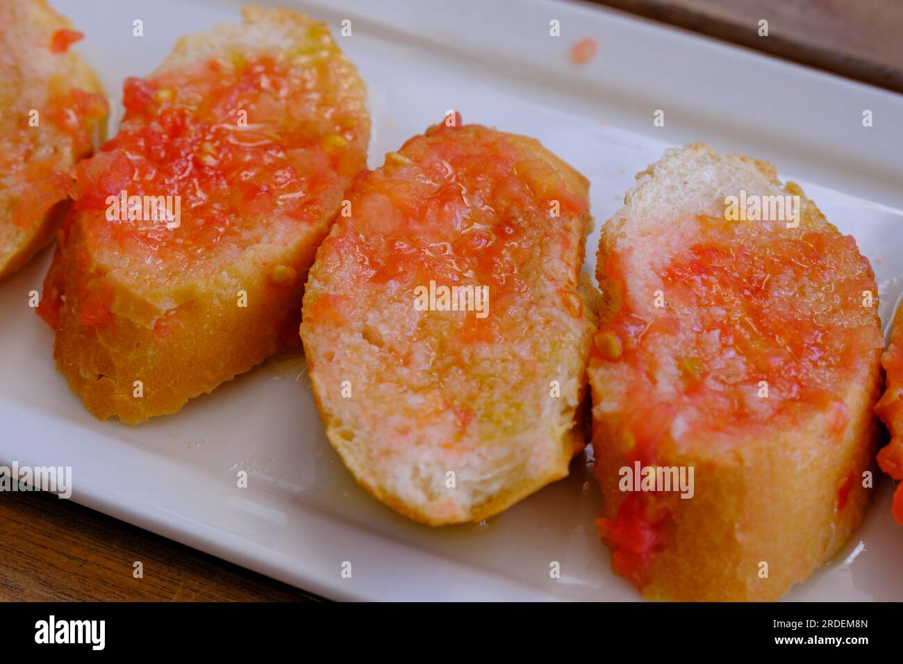 Pan de Tomate, tapas, food, Cadaques, Costa Brava, Catalonia, Spain ...