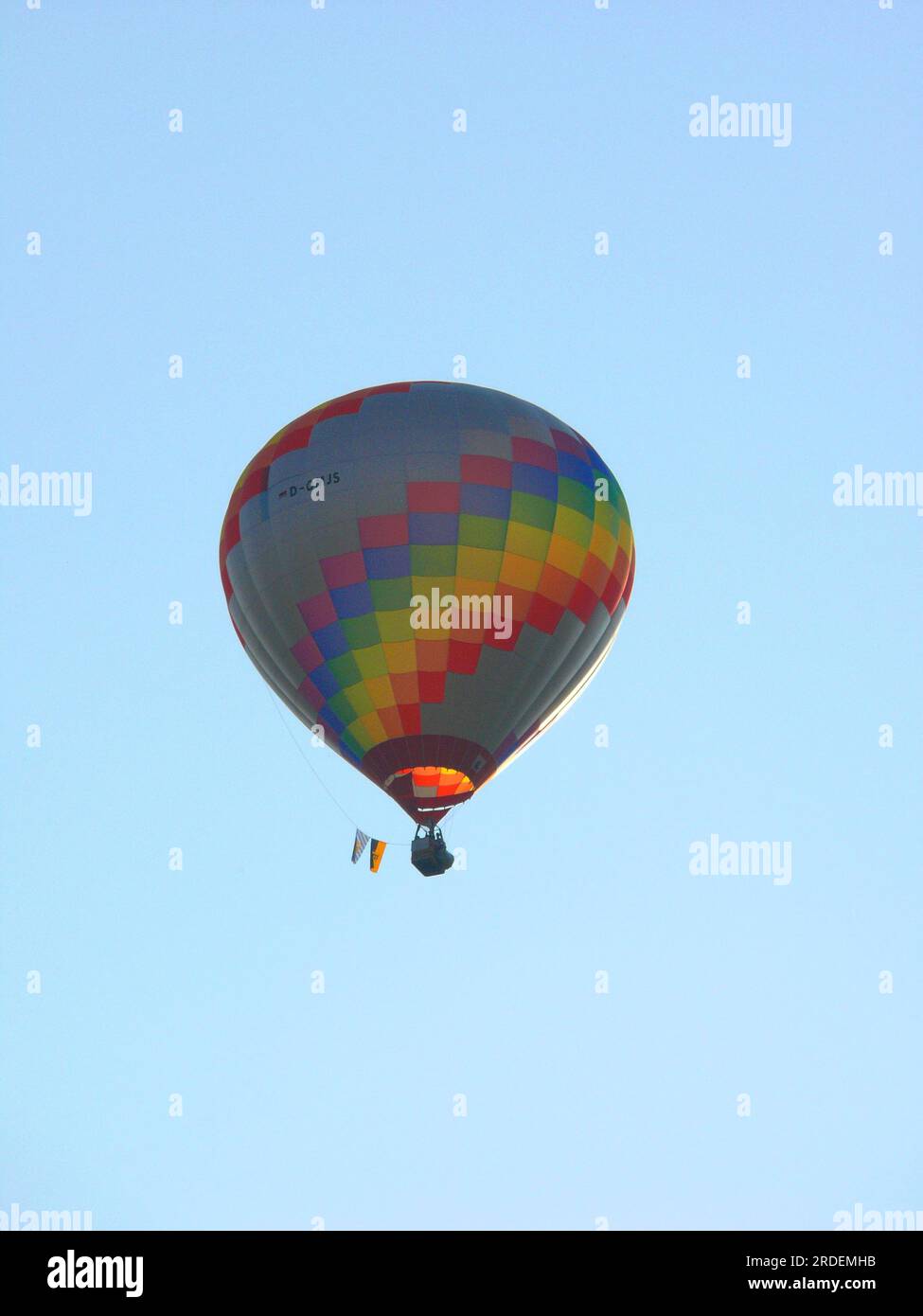 Hot air balloon, tethered balloon in the sky Stock Photo - Alamy