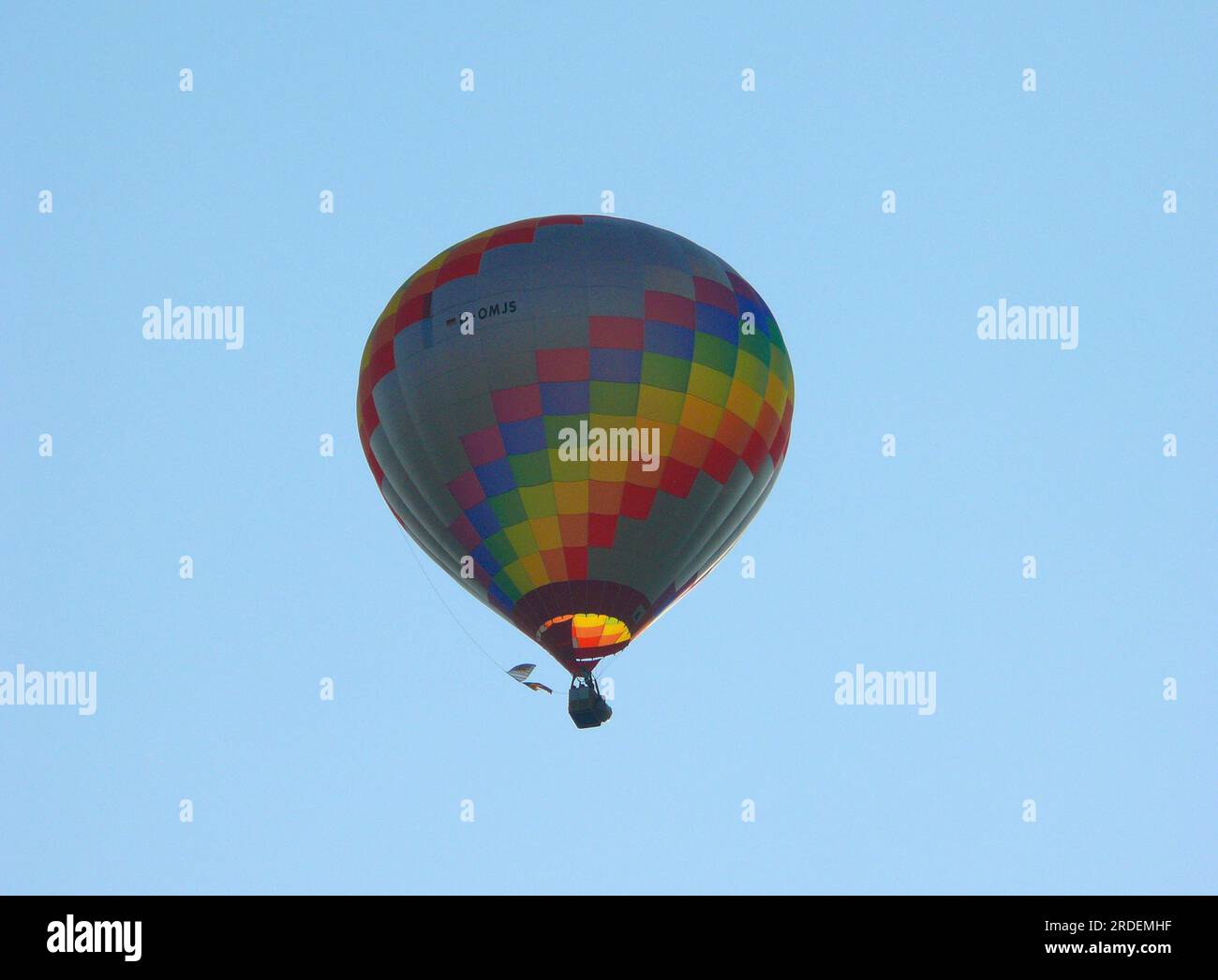 Hot air balloon, tethered balloon in the sky Stock Photo - Alamy