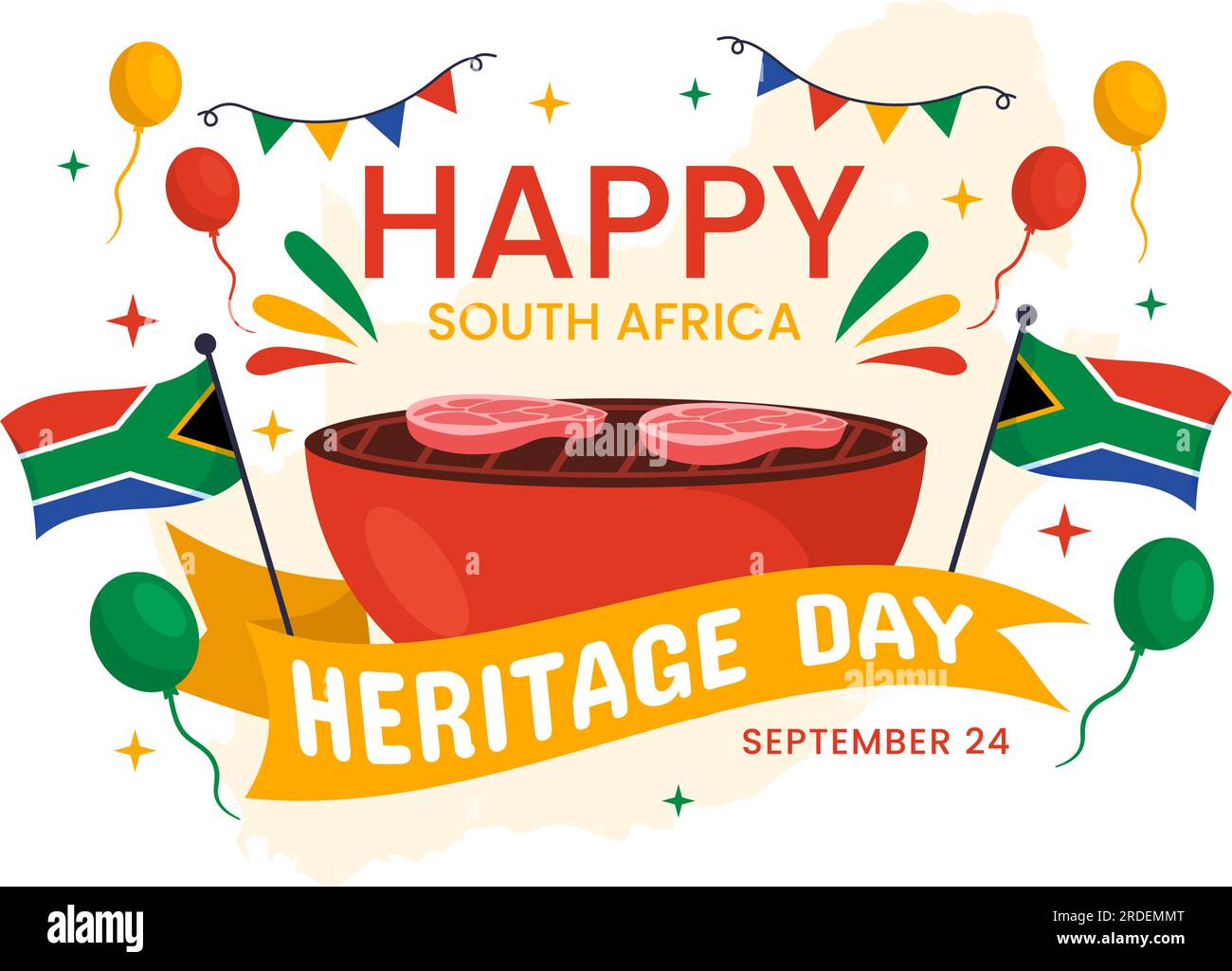 Happy Heritage Day South Africa Vector Illustration on September 24 ...