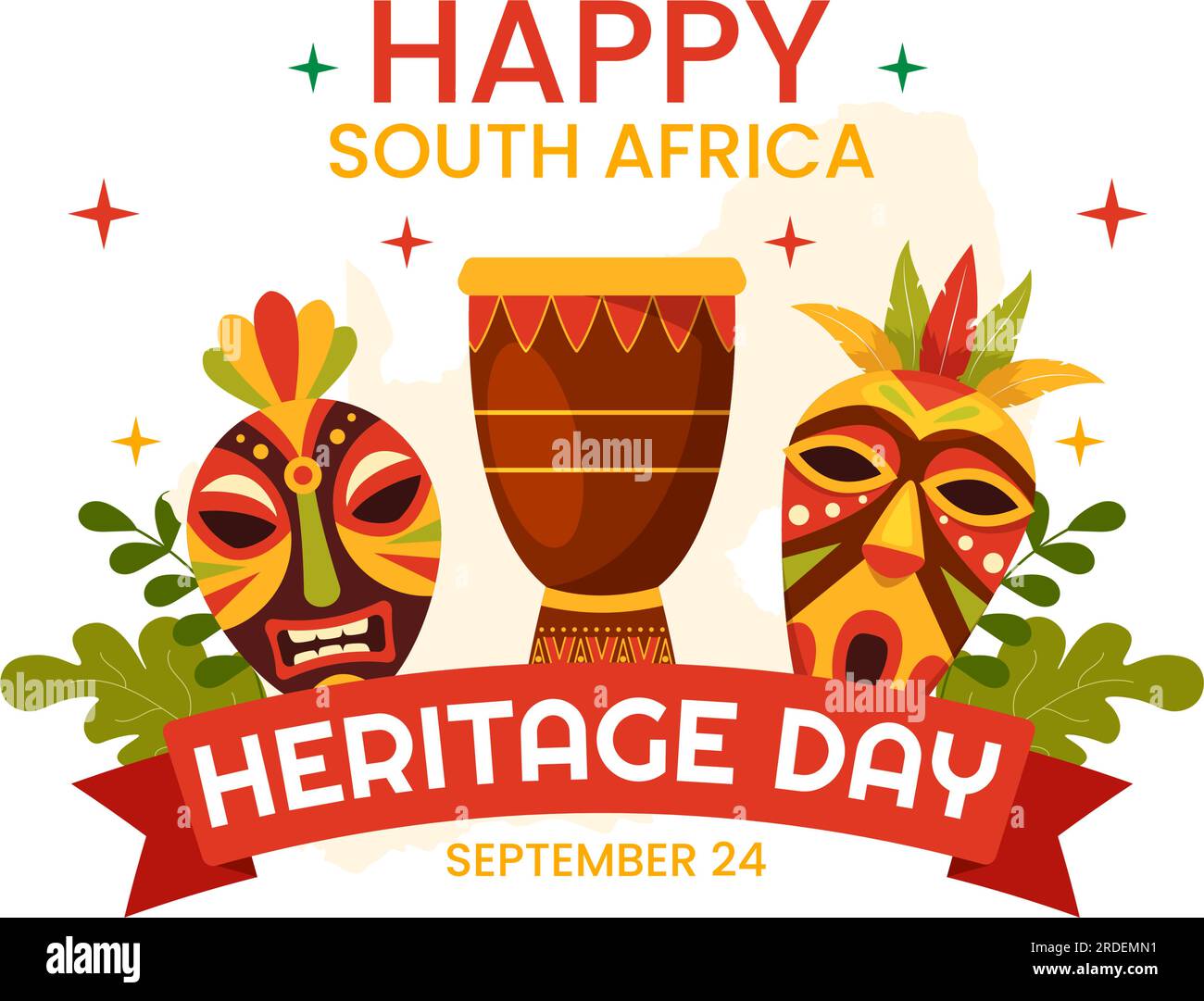 Happy Heritage Day South Africa Vector Illustration on September 24 ...