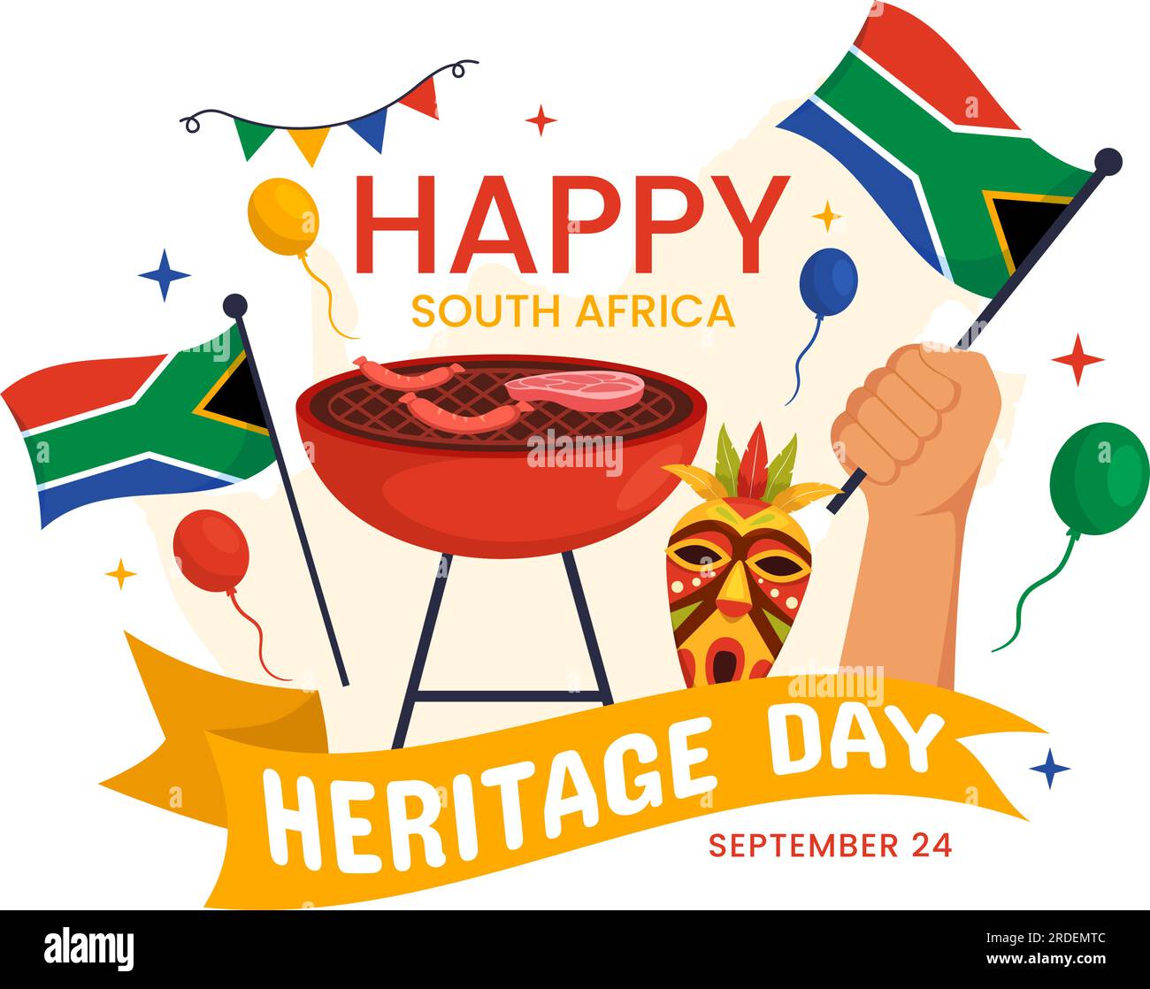 Happy Heritage Day South Africa Vector Illustration on September 24 ...