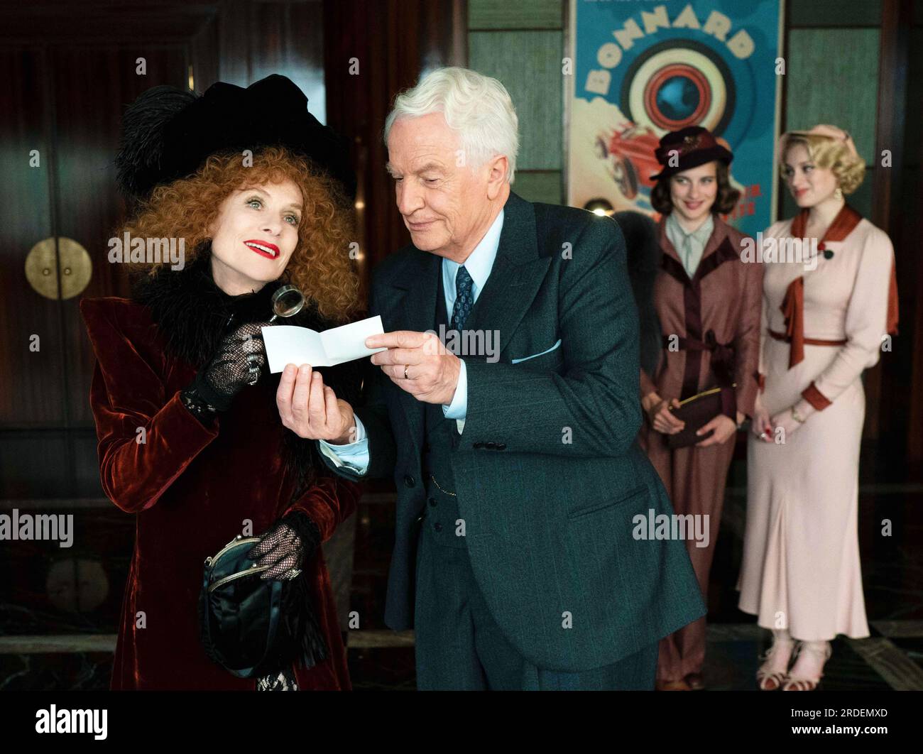 ISABELLE HUPPERT, ANDRE DUSSOLLIER, REBECCA MARDER and NADIA TERESZKIEWICZ in MY CRIME (2023 ...