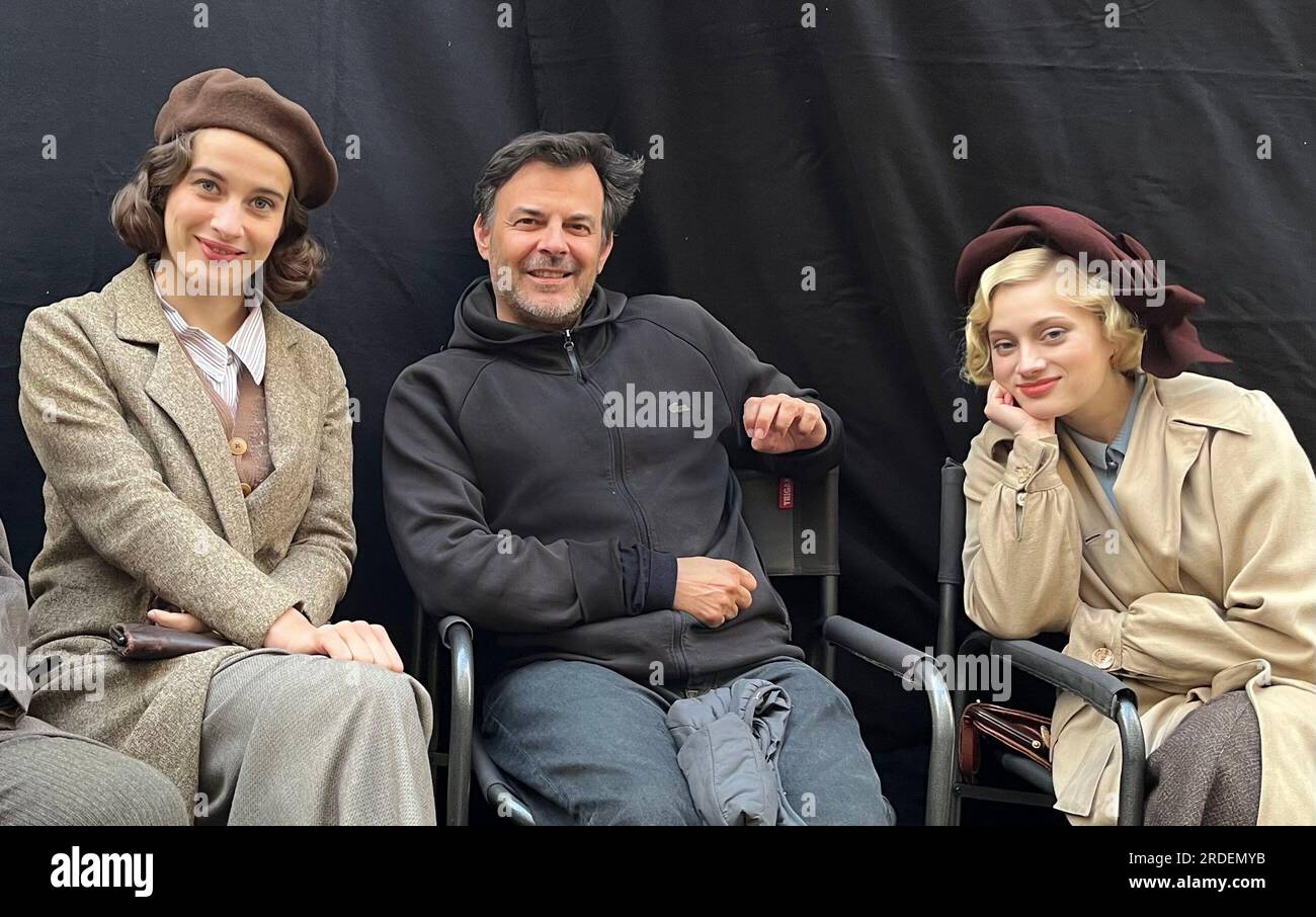 FRANÇOIS OZON, REBECCA MARDER and NADIA TERESZKIEWICZ in MY CRIME (2023 ...