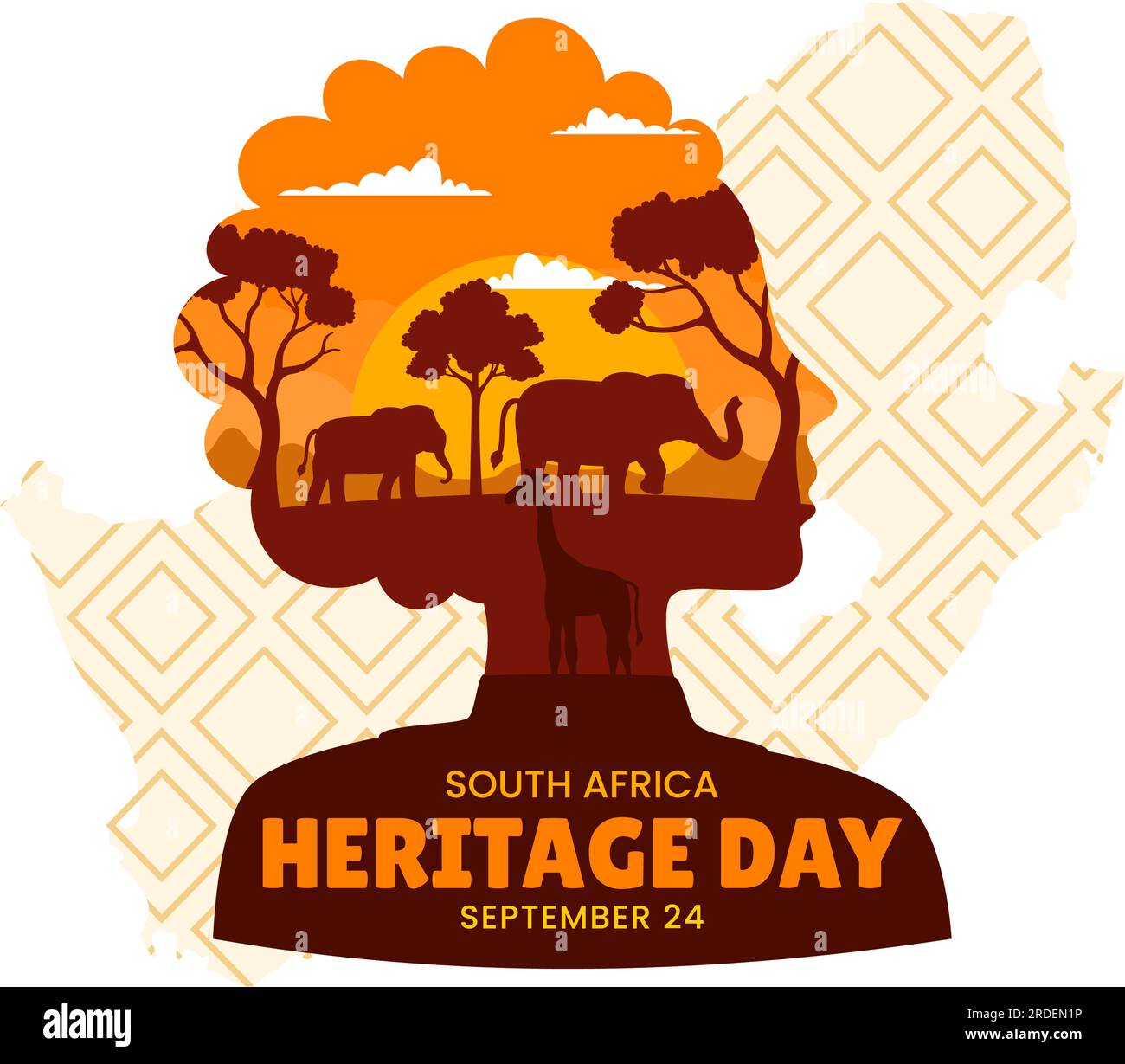 Happy Heritage Day South Africa Vector Illustration on September 24 ...