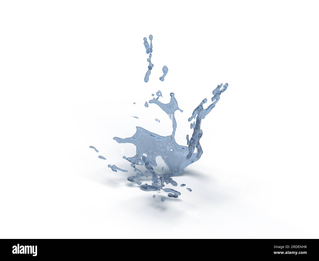 Digitally rendered water splash isolated on white background Stock ...