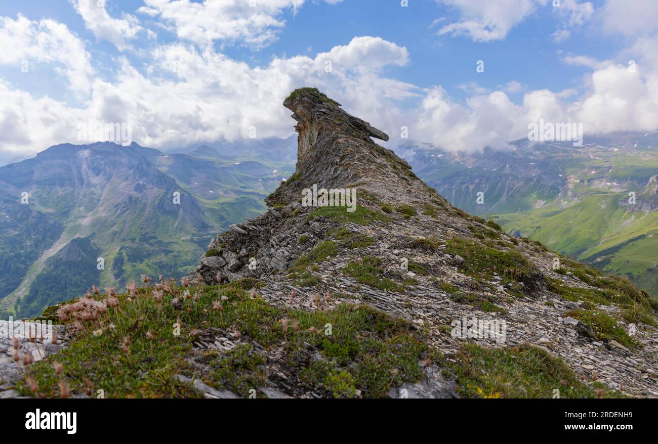 Alpine landscape in the area of the Grossglockner High Alpine Road ...