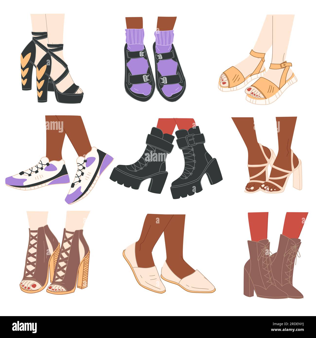 Females foot Stock Vector Images - Alamy