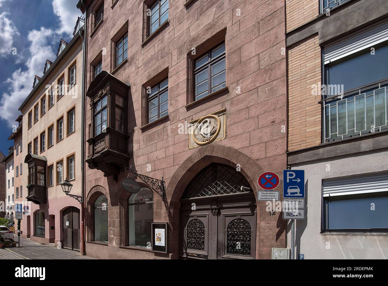 Historical choerlein and house sign from 1777, an earlier house ...
