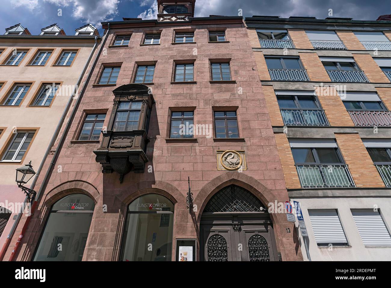 Historical choerlein and house sign from 1777, an earlier house ...
