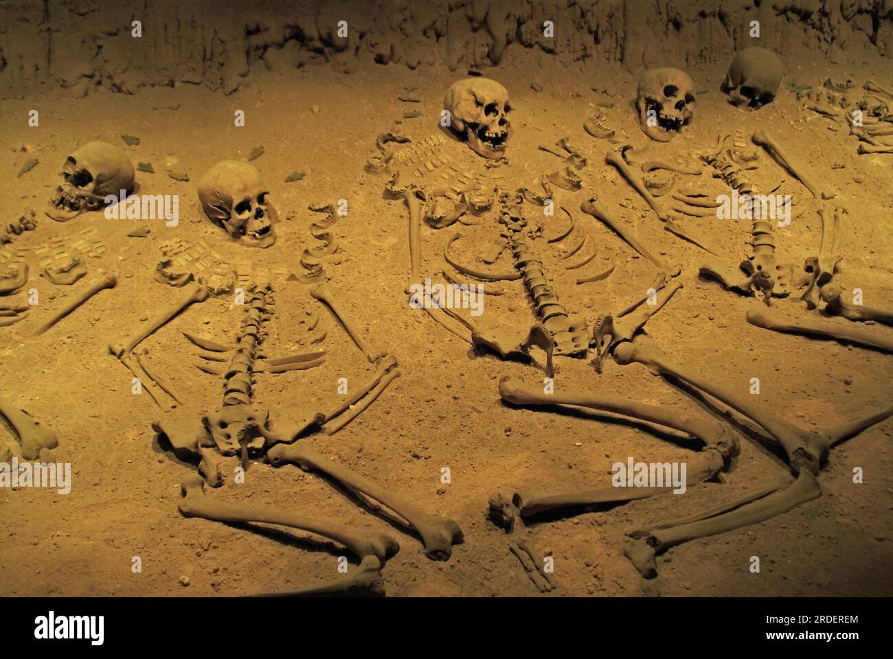 Ritual human sacrifice. Found in the pyramid of the feathered serpent ...