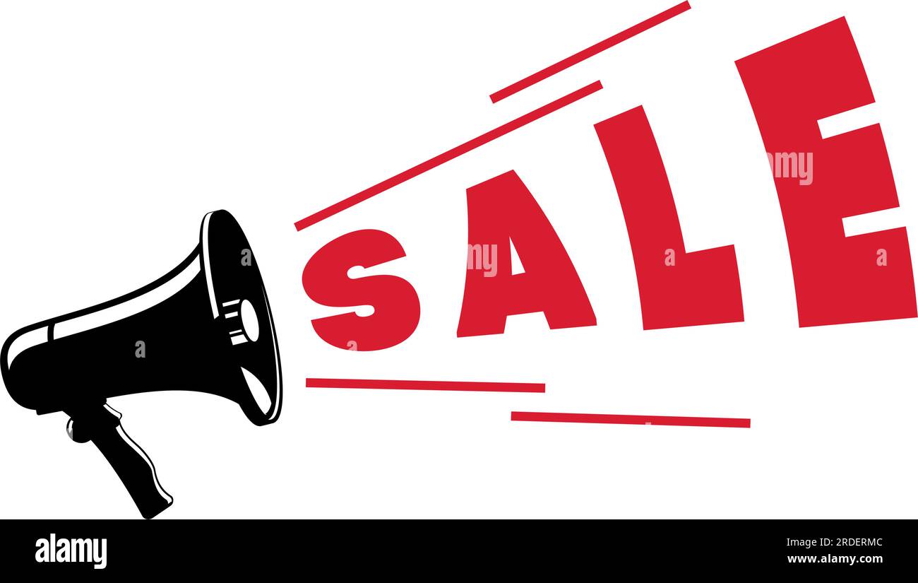 Megaphone With Sign Sale Advertising Design Template Megaphone With ...