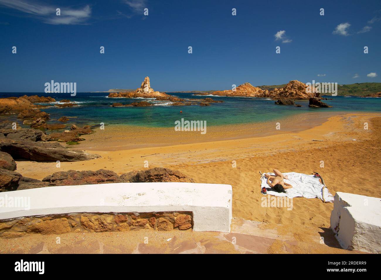 Cala Pregonda. Menorca. Biosphere Reserve. Balearic Islands. Spain ...