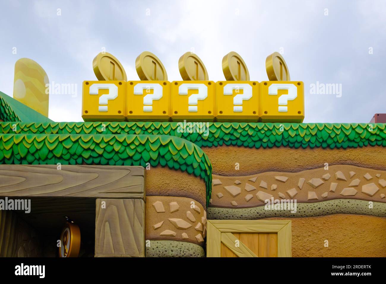 Super Nintendo World is a themed area at Universal Studios Japan Stock ...