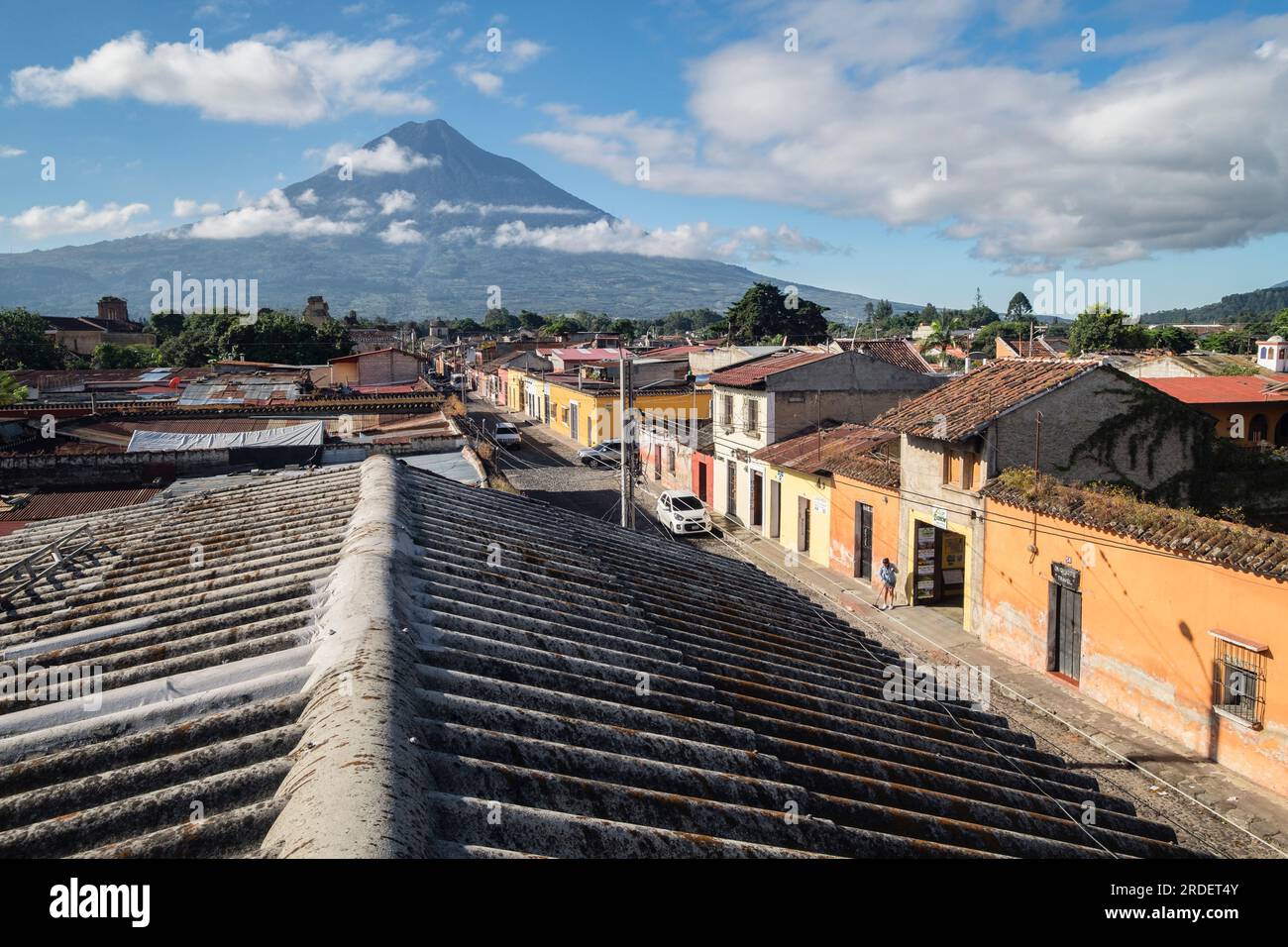 Agua volcano, known as Hunahpú, Antigua Guatemala, department of ...