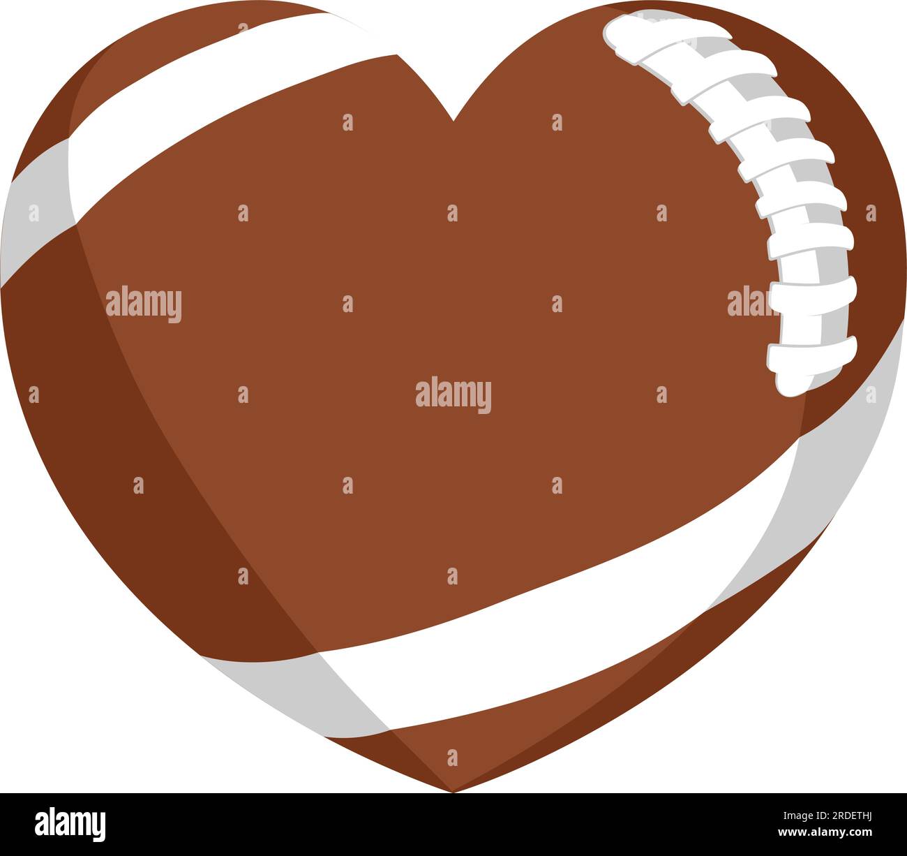 American Football Ball Heart Shape Concept Stock Vector Image & Art - Alamy