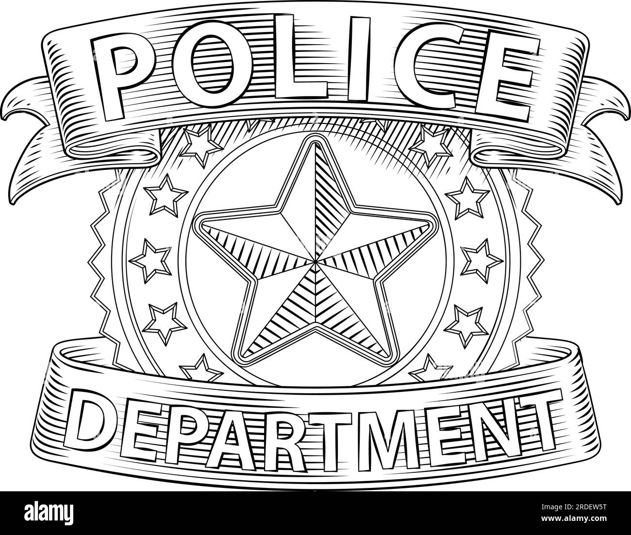 Police Badge Shield Star Sheriff Cop Crest Symbol Stock Vector Image ...