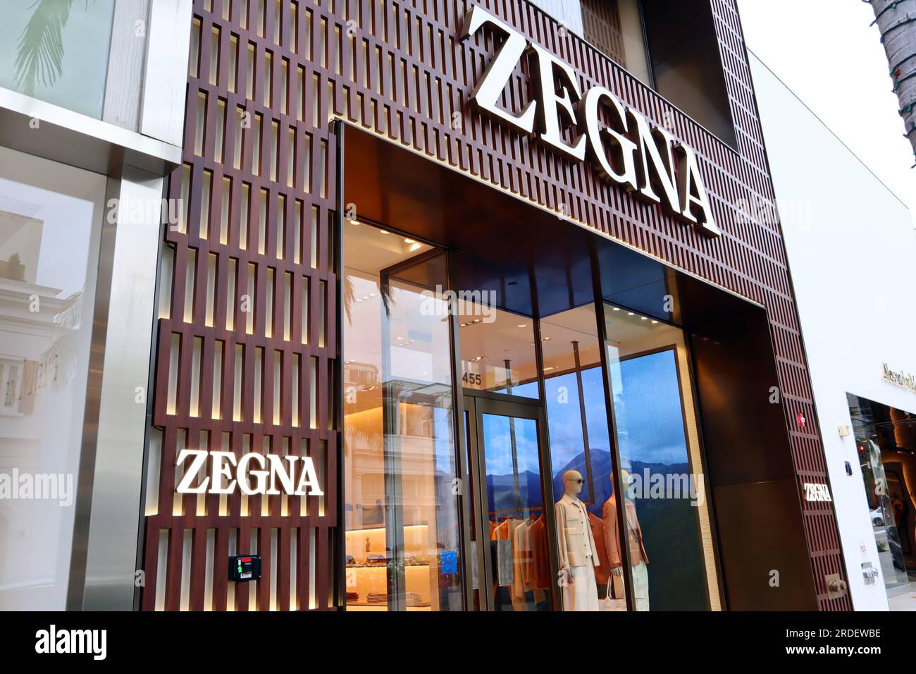 Beverly Hills, California: ZEGNA fashion store on Rodeo Drive, Beverly ...