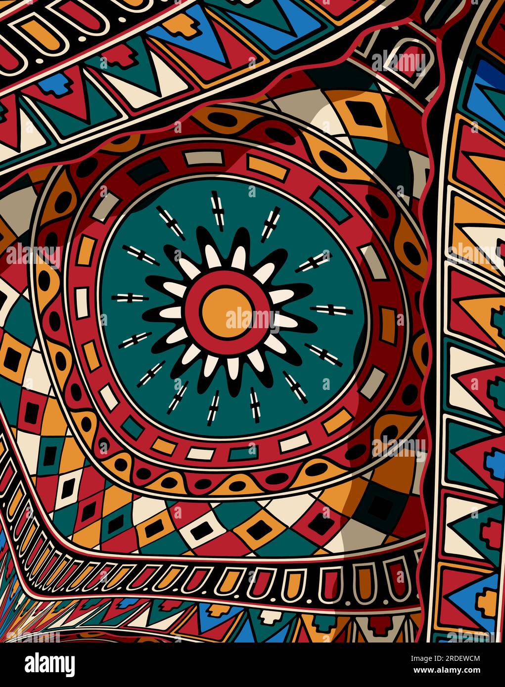 Tribal art background composition, vector illustration Stock Vector ...