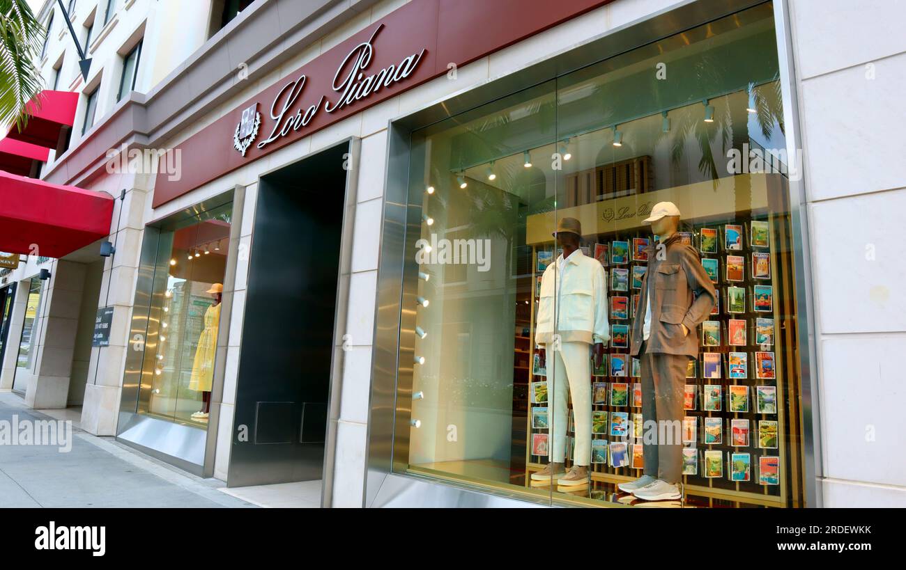 Beverly Hills, California: LORO PIANA fashion store on Rodeo Drive, Beverly Hills Stock Photo ...