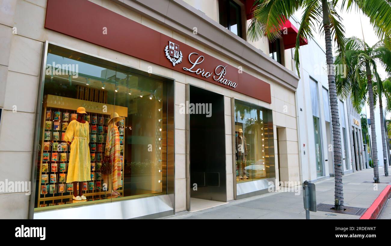 Beverly Hills, California: LORO PIANA fashion store on Rodeo Drive, Beverly Hills Stock Photo ...