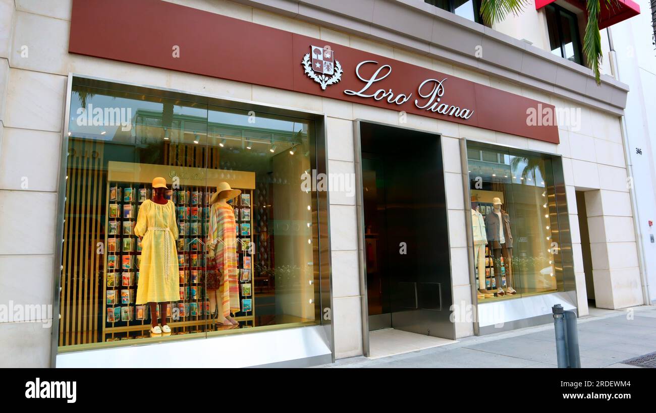 Beverly Hills, California: LORO PIANA fashion store on Rodeo Drive ...