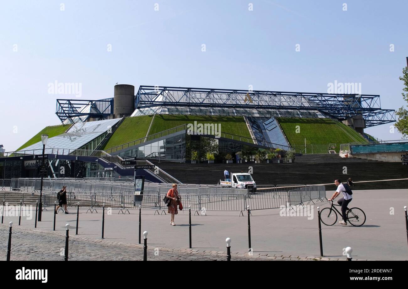 A photo shows Bercy Arena, where basketball and gymnastics of the Paris ...