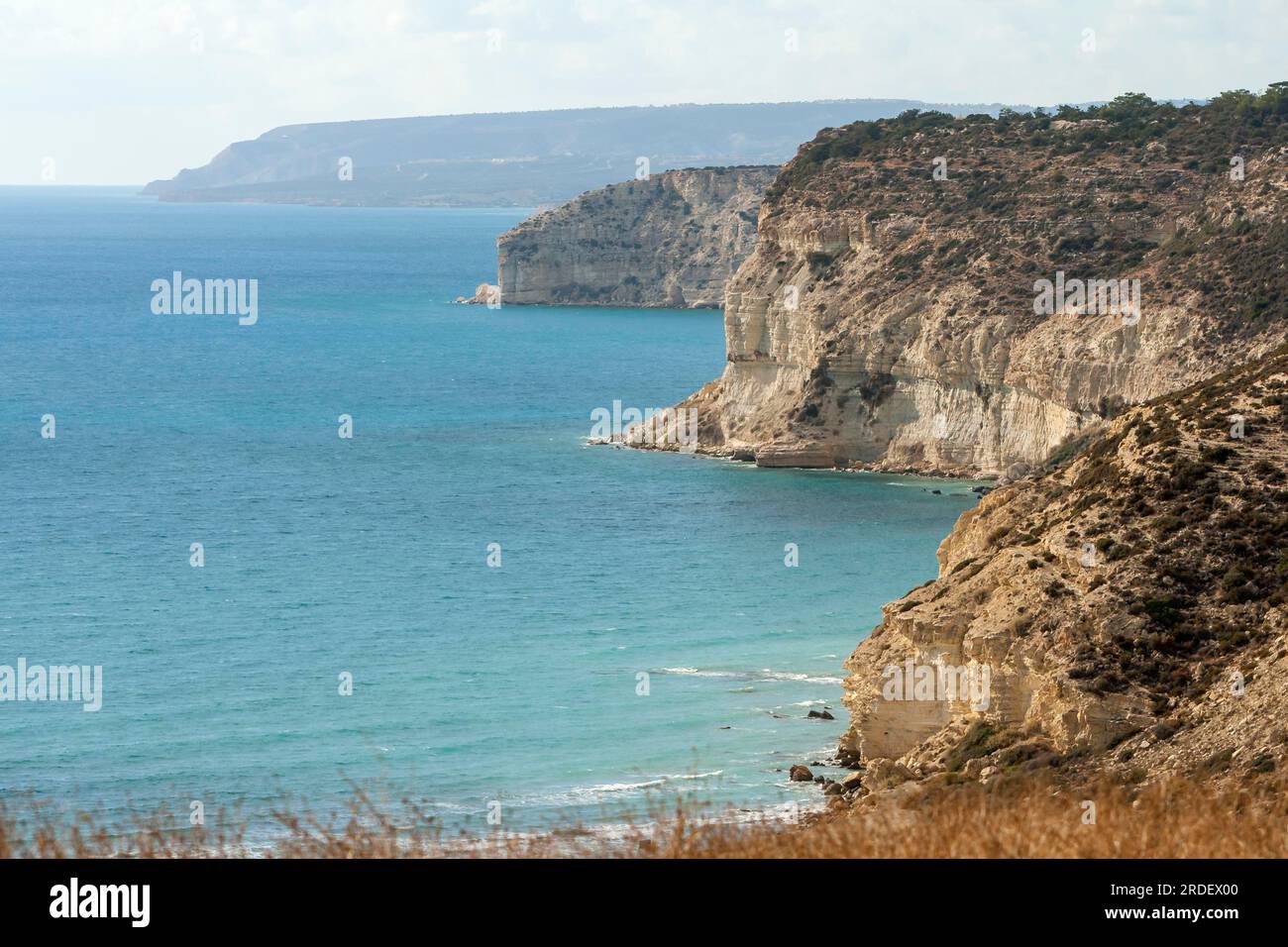 Coast below the ancient site of Kourion, Kourion Beach, near Episkopi ...