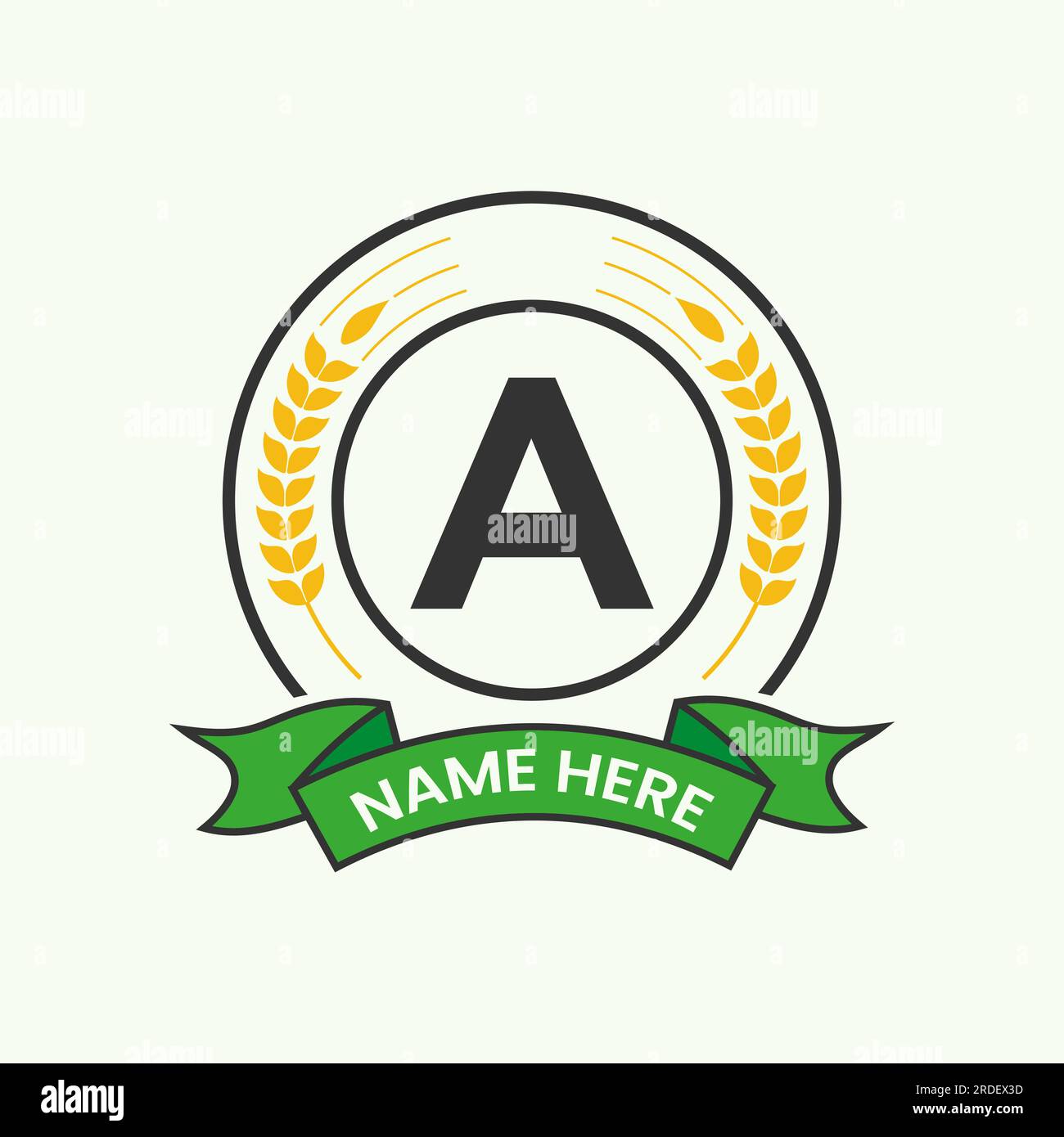 Agriculture Logo On Letter A Concept. Agro Farming Logotype for Bakery ...