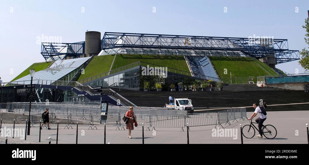 A photo shows Bercy Arena, where basketball and gymnastics of the Paris ...