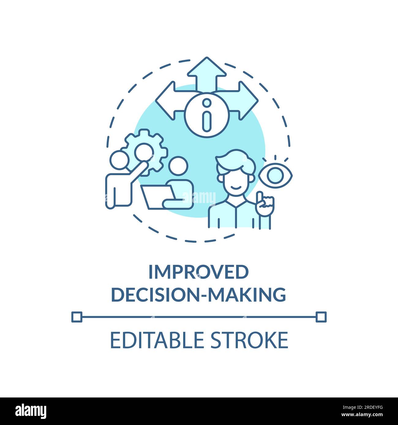 2D improved decision-making concept linear icon Stock Vector Image ... 2D improved decision-making concept linear icon Stock Vector Image ...