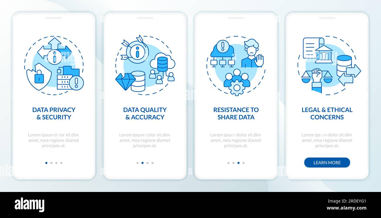 Data democratization concept with blue thin line icons Stock Vector Image & Art - Alamy