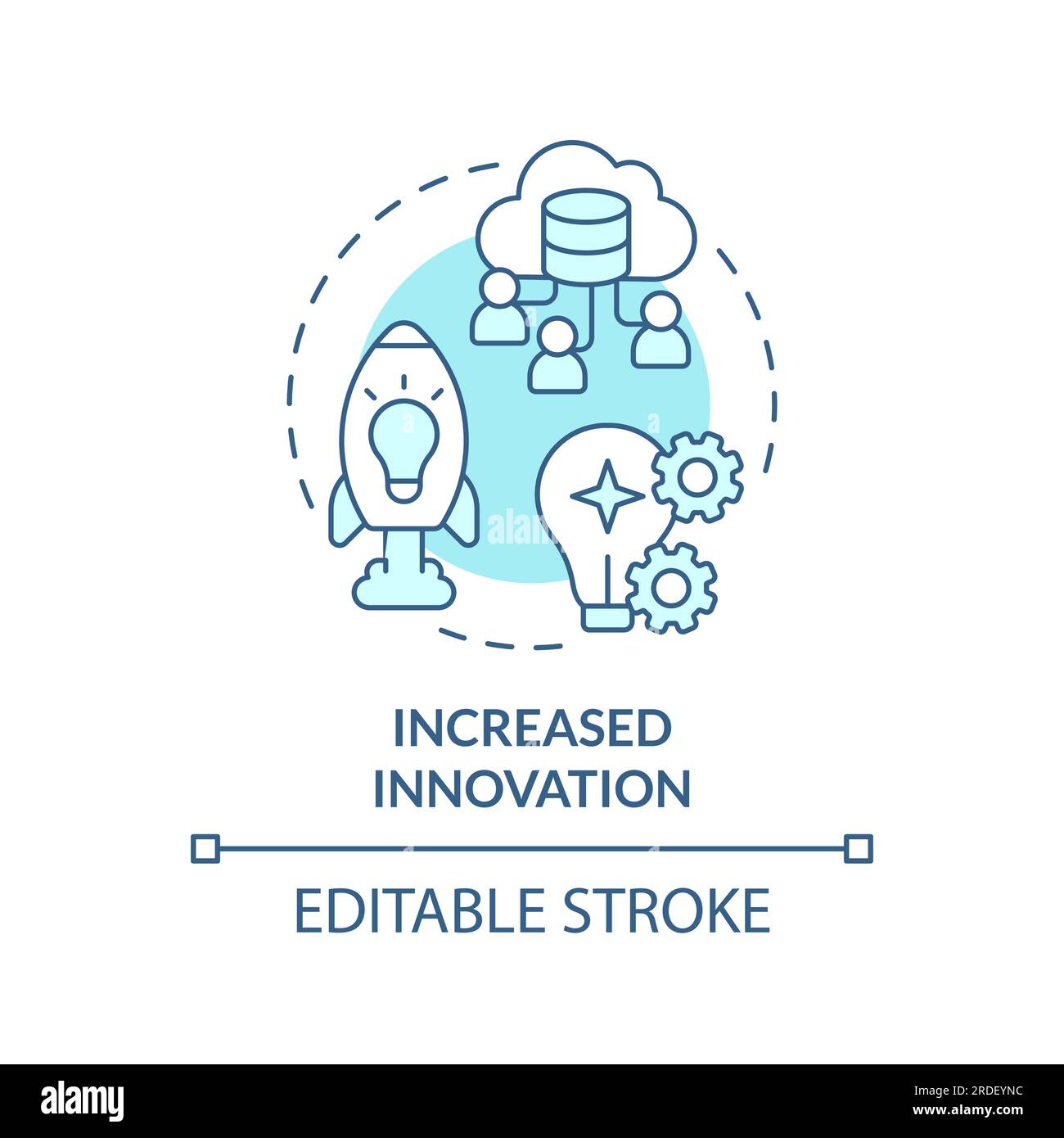2D increased innovation concept linear icon Stock Vector Image & Art - Alamy