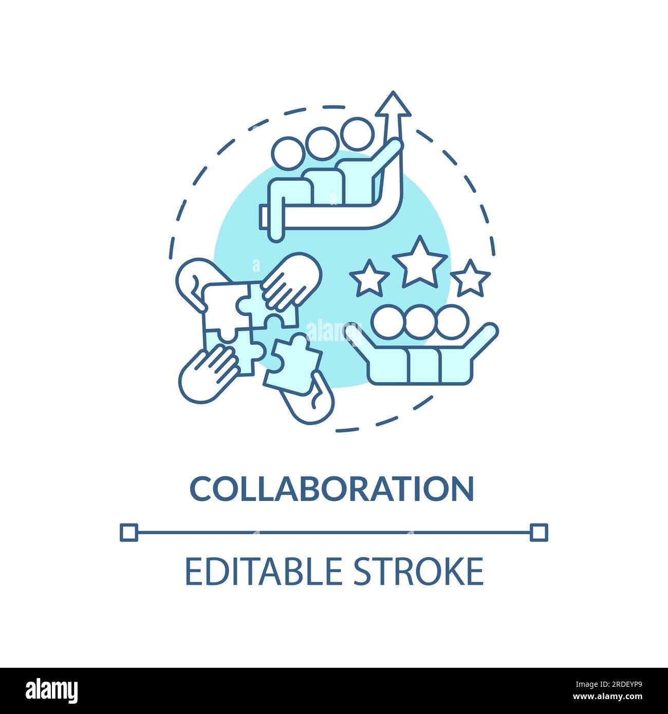 2D collaboration concept linear icon Stock Vector Image & Art - Alamy