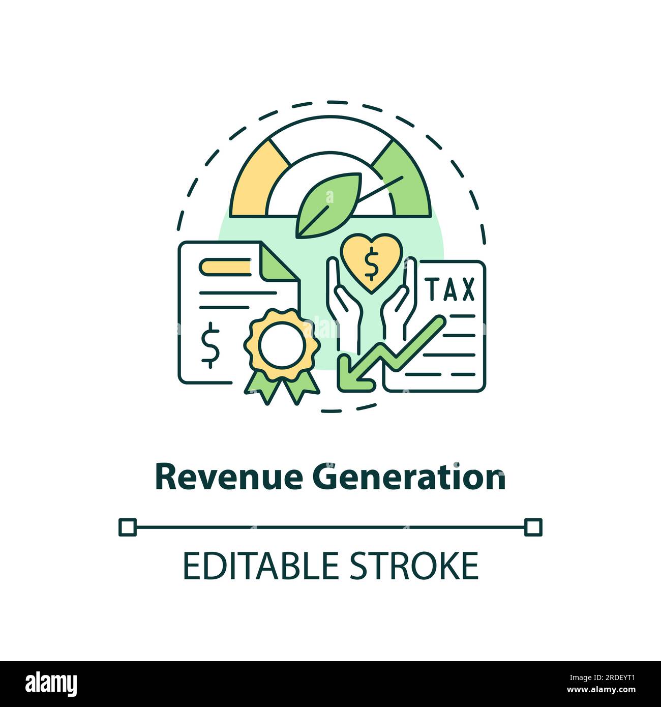 2D revenue generation concept icon Stock Vector Image & Art - Alamy