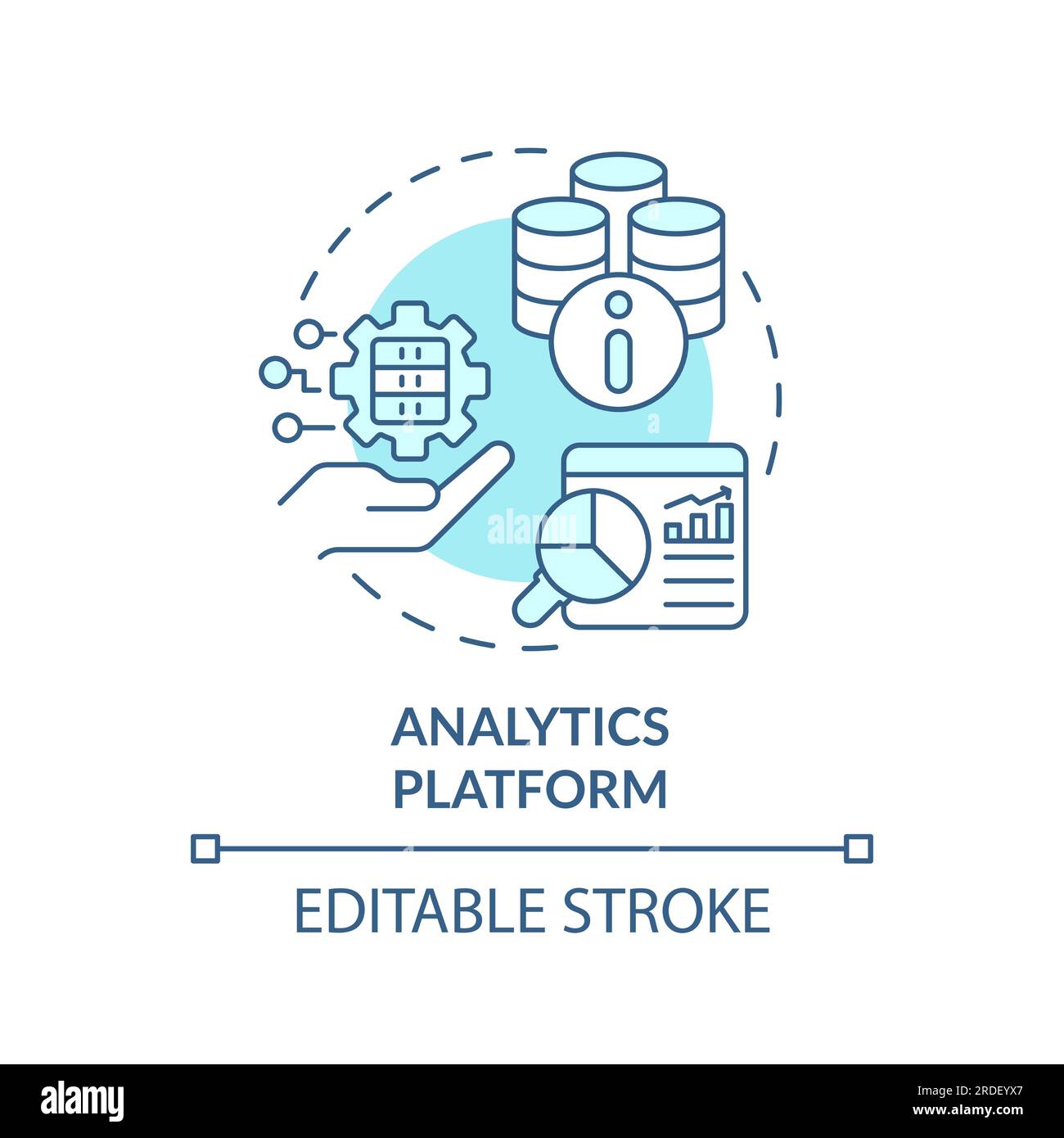 2D analytics platform concept linear icon Stock Vector Image & Art - Alamy
