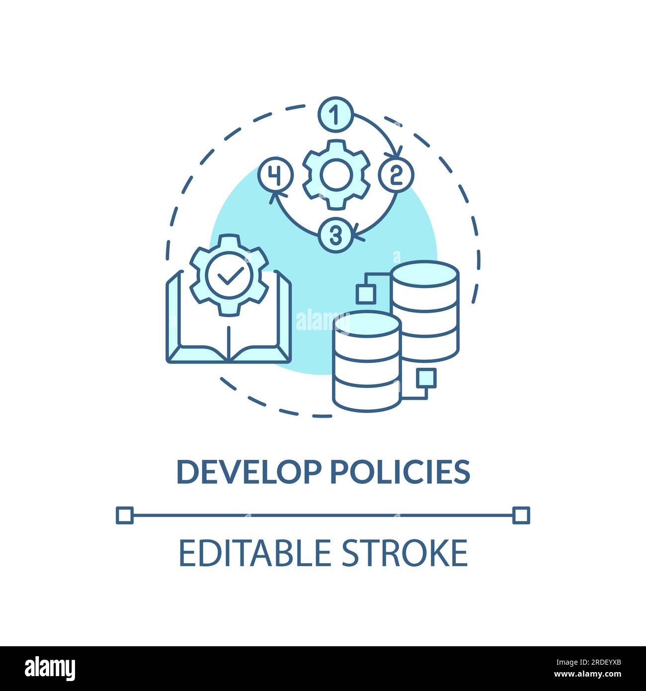 2D develop policies linear icon Stock Vector Image & Art - Alamy