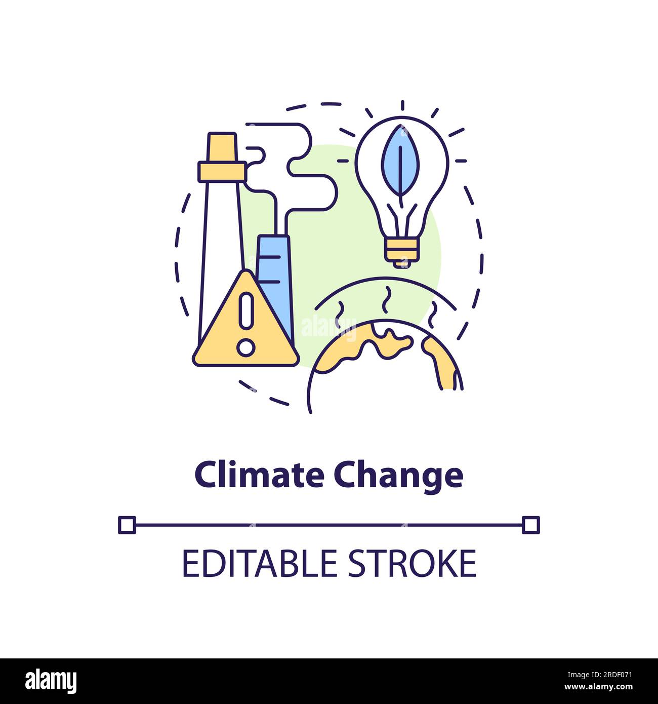 2D climate change concept icon Stock Vector Image & Art - Alamy