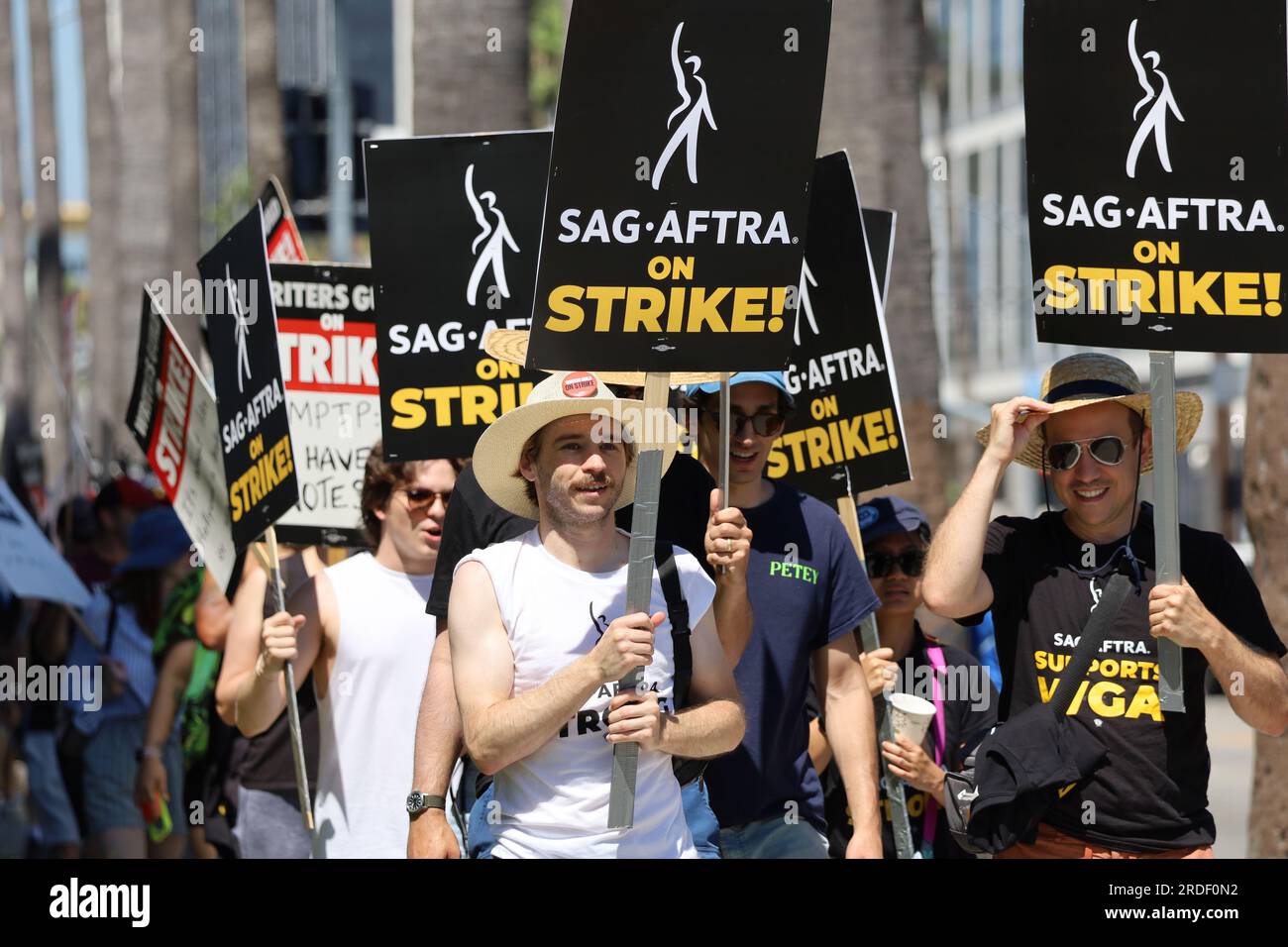 Hollywood, California, U.S.A: July 20, 2023, Lots of SAG-AFTRA on ...