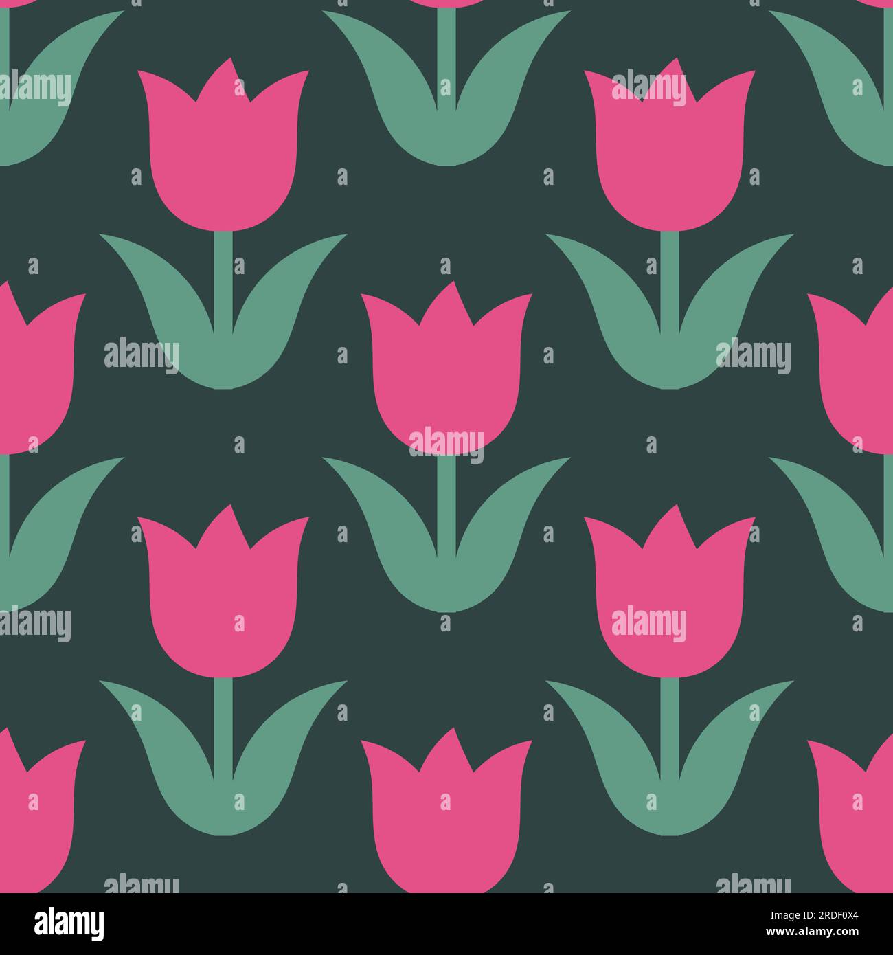 Tulips flowers seamless pattern. Vector illustration Stock Vector Image ...