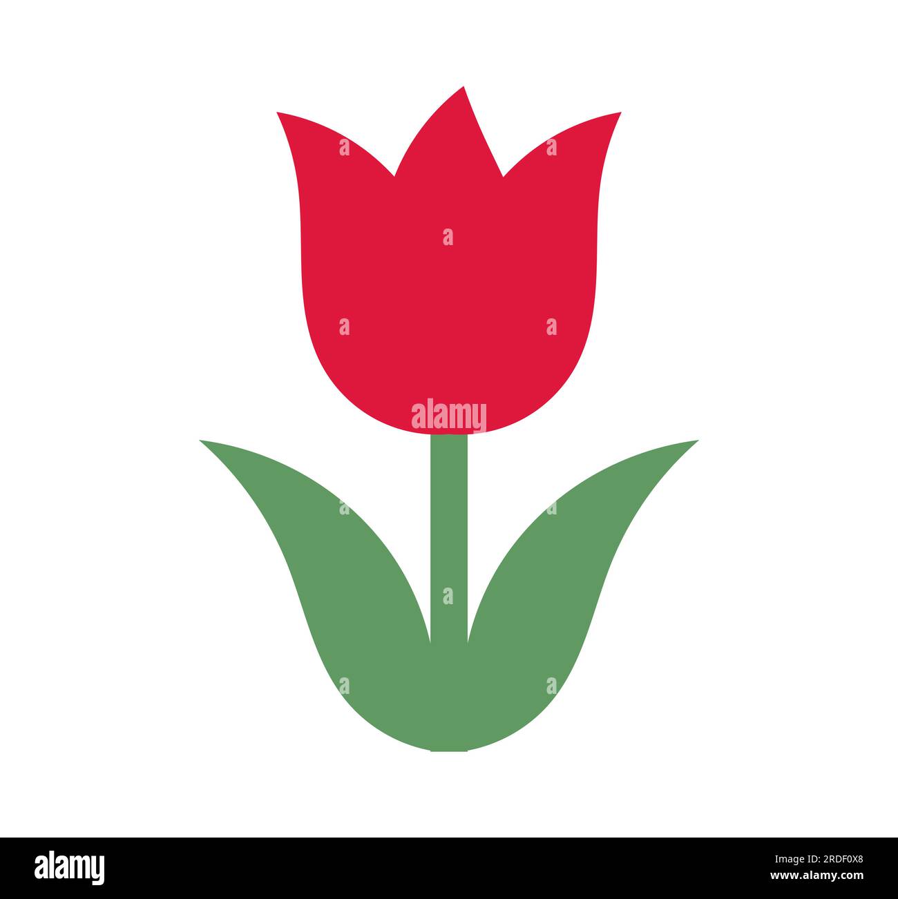 Tulip flat design element icon. Vector illustration Stock Vector Image ...