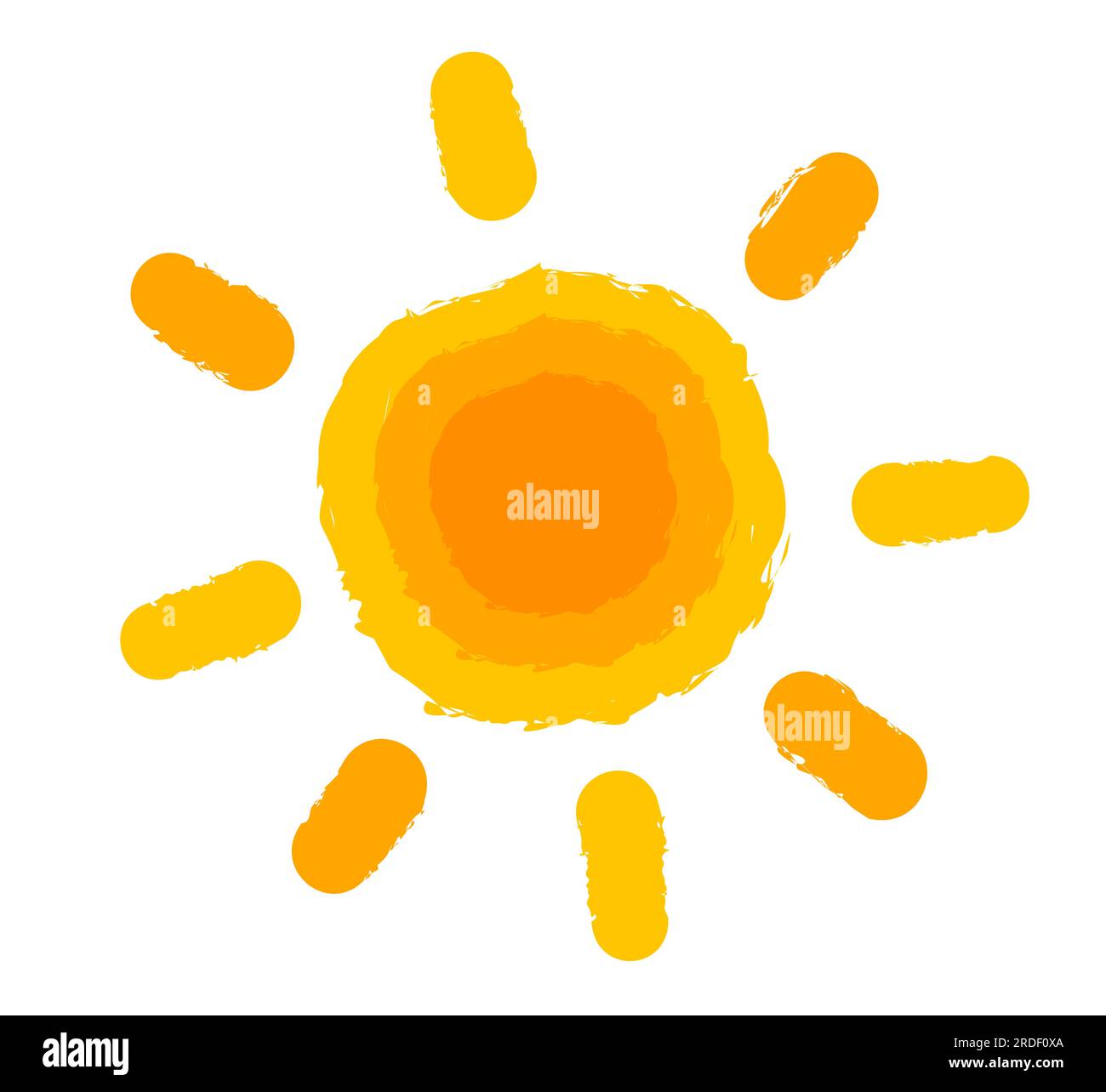 Sun doodle painting. Vector illustration Stock Vector Image & Art - Alamy