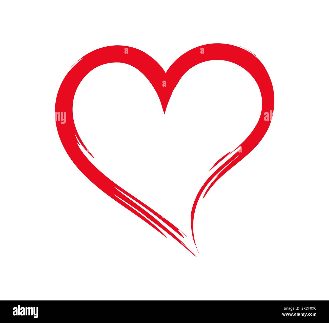 Painted heart shape symbol. Vector illustration Stock Vector Image ...